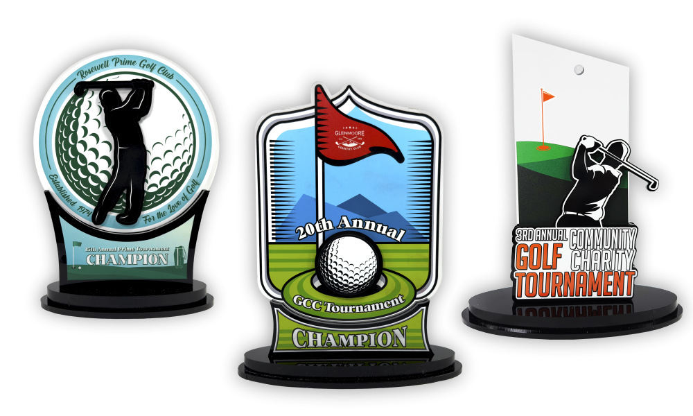 Standard Custom Team Acrylic Trophy and Base [ACR-16C] | A-1 Awards, Inc.